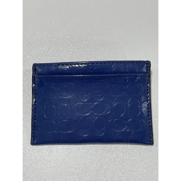 Coach | Bags | Coach Genuine Patent Leather Cardholder With Signature ...